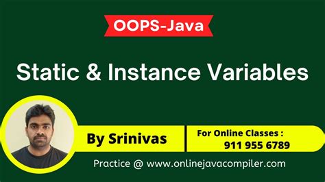 Java Static And Instance Variables Ameerpet Technologies By