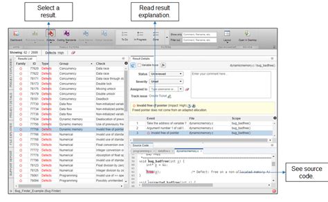 interpret bug finder results in polyspace access web interface matlab and simulink mathworks 한국