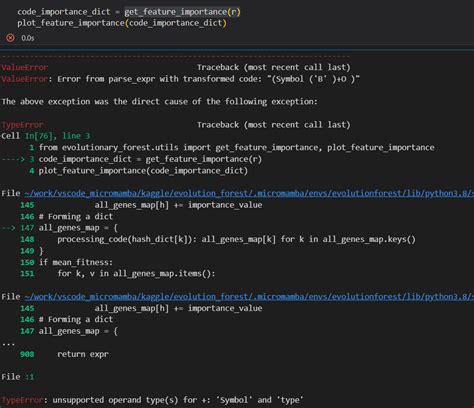 get feature importance failing when there are more features likely issue with latex parsing