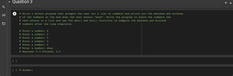Solved Write A Python Program That Prompts The User