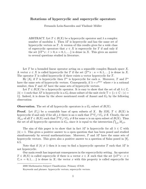 pdf rotations of hypercyclic and supercyclic operators