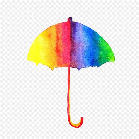 手绘水彩晕染彩虹雨伞插画PNG图片素材下载 图片编号qvmmwjoa 免抠素材网