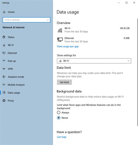 Setting Data Usage Limits Tips Net