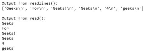 reading and writing lists to a file in python geeksforgeeks
