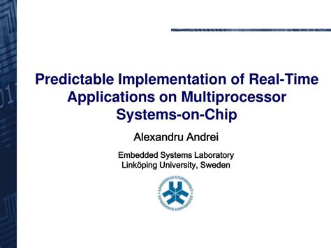 ppt predictable implementation of real time applications on multiprocessor systems on chip