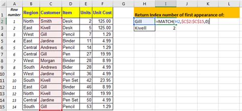 How To Use MATCH Function In Excel