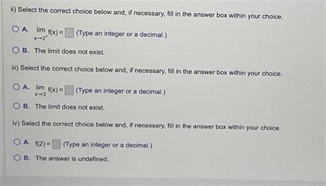 solved use the graph to find the following limits and