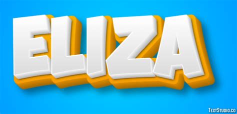 Eliza Text Effect And Logo Design Name