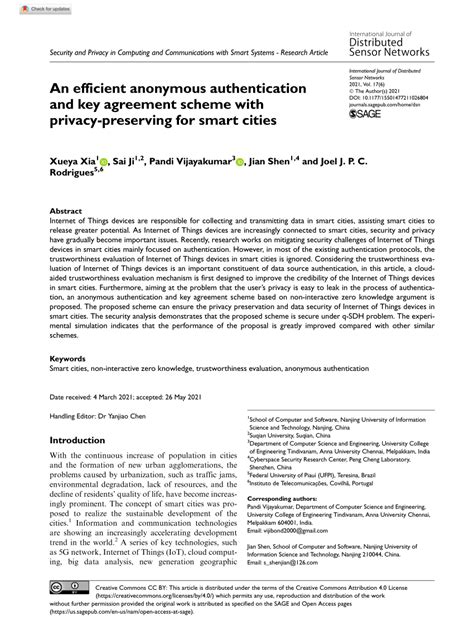 pdf an efficient anonymous authentication and key agreement scheme with privacy preserving for