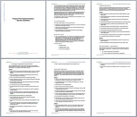 Document Review Checklist Free Documents