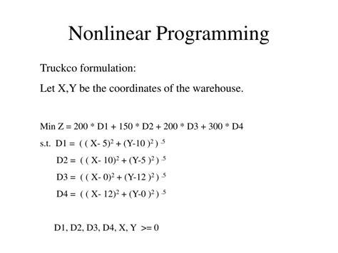 ppt nonlinear programming powerpoint presentation free download id 6006197