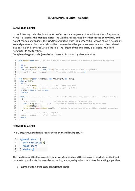 programming examples 2023 programming section examples example 4 points in the following