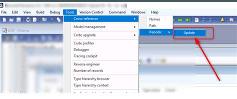 ax d365fo regenerate cross reference in ax2012 to see the relationships between objects