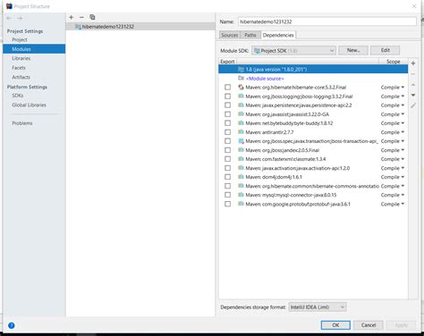 【hibernate】idea利用maven搭建hibernate环境（创建hibernate配置文件（包括cfg和hbm）） 在使用idea进行hibernate项目开发时 需要将