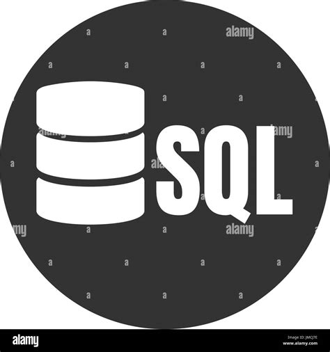 SQL Database Icon Logo Design UI Or UX App White Inscription With