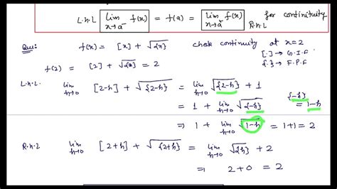 continuity of function lecture 2 part 1 practice problem youtube
