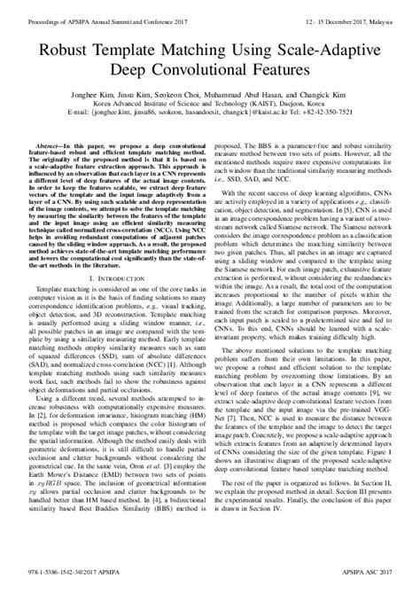 pdf robust template matching using scale adaptive deep convolutional features seokeon choi