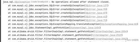 mybatis插入数据时出现no operations allowed after statement closed qq624afd47de379的技术博客 51cto博客