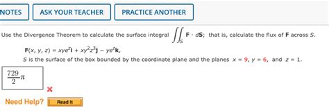 solved use the divergence theorem to calculate the