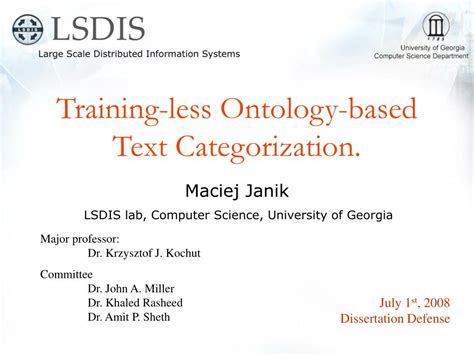 ppt training less ontology based text categorization powerpoint presentation id 406042