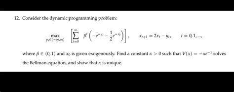 Solved Consider The Dynamic Programming Chegg
