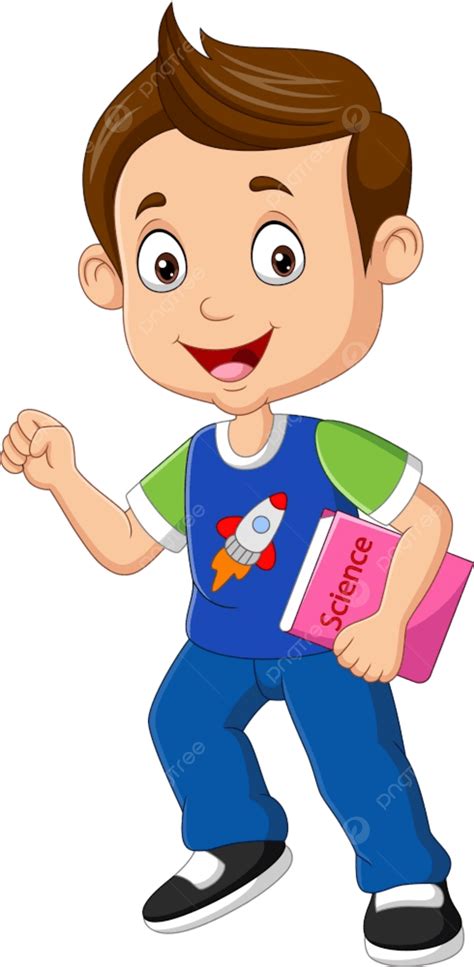 本を持っているかわいい男の子イラスト画像とPNGフリー素材透過の無料ダウンロード Pngtree
