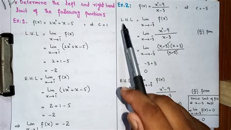 examples of left and right hand limit of a function youtube