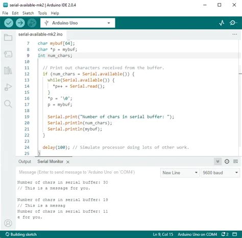 arduino serial available or is serial data ready yet