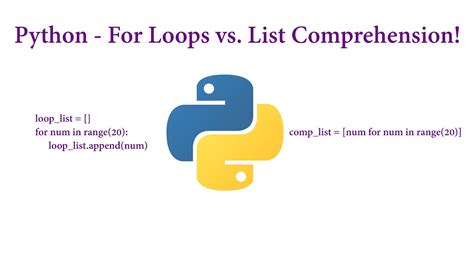 Python For Loops Vs List Comprehension YouTube