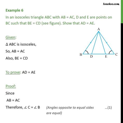 example 6 in an isosceles triangle abc with ab ac examples