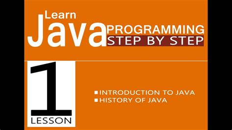 java lesson1 introduction to java youtube