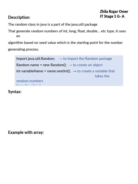 the random class in java is a part of the java pdf