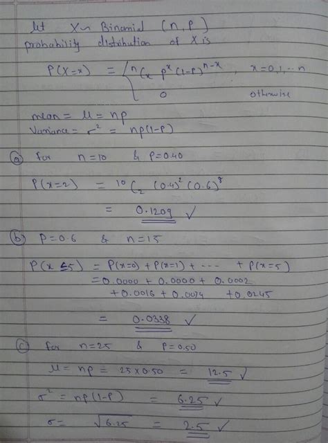 7 if x is a binomial random variable find the follow… solvedlib