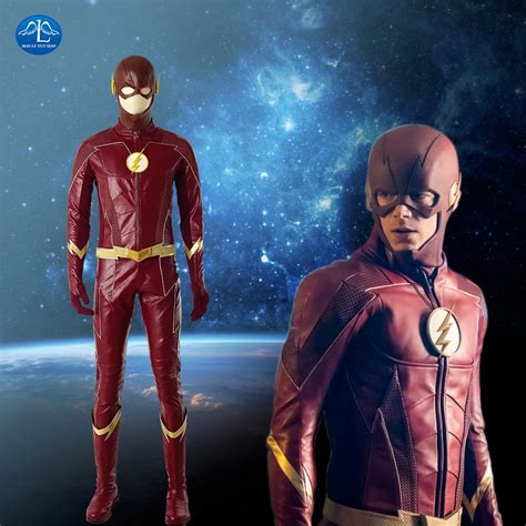 New The Flash Season 4 Barry Allen Flash Cosplay Costume Carnival Halloween Costumes For Adult