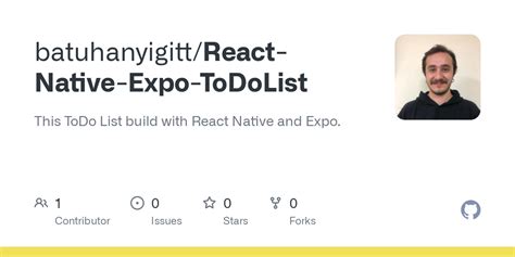 GitHub Batuhanyigitt React Native Expo ToDoList This ToDo List Build