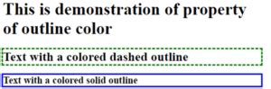 CSS Outline Property Examples Of CSS Outline Property