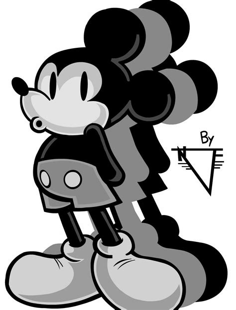 Monochrome Mickey Mouse By Totallynotnathan On Newgrounds