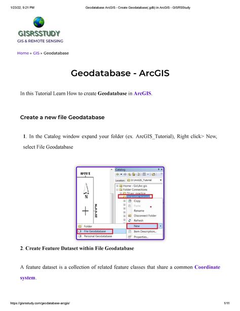 Geodatabase Arc GIS Create Geodatabase Gdb In Arc GIS Gisrsstudy