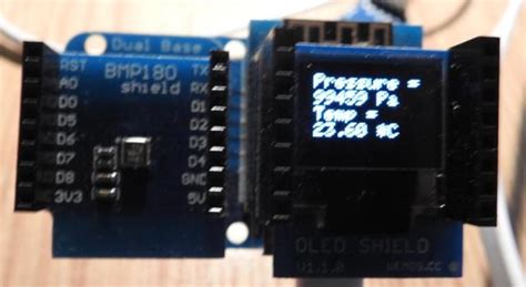 Wemos And Bmp180 Readings On An Oled Display Simple Project Esp8266 Learning