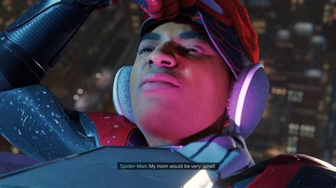 Phin Tinkerer Finding Out Miles Is Spiderman Marvels Spider Man Miles Moralesps5