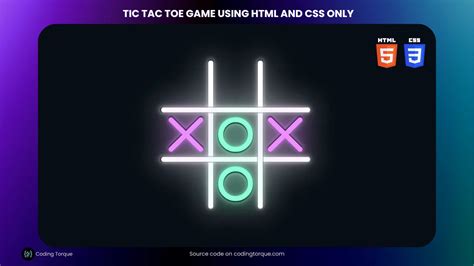 Neomorphic Tic Tac Toe Game Using Html And Css Only Coding Torque