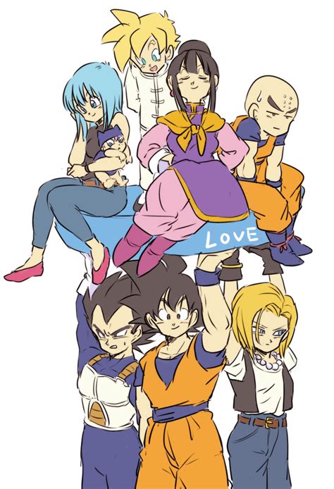 Son Goku Android 18 Vegeta Bulma Chi Chi And 3 More Dragon Ball And 1 More Drawn By
