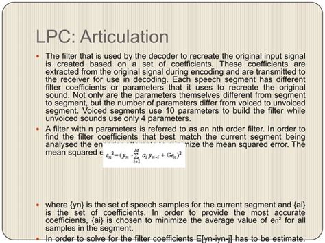linear predictive coding
