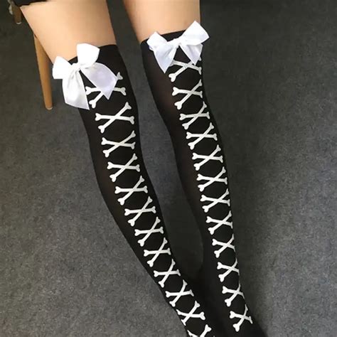 Hot Girls Thigh High Stockings Nylon Hollow Knee Socks Over Knee Sexy Lady Openwork Stockings