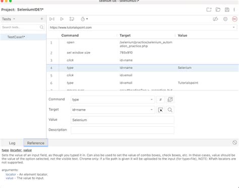 Selenium IDE Creating Tests