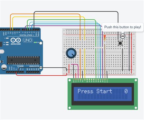 arduino lcd game on tinkercad circuits 5 steps with pictures instructables
