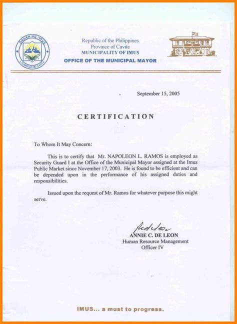 Certified Letter Sample