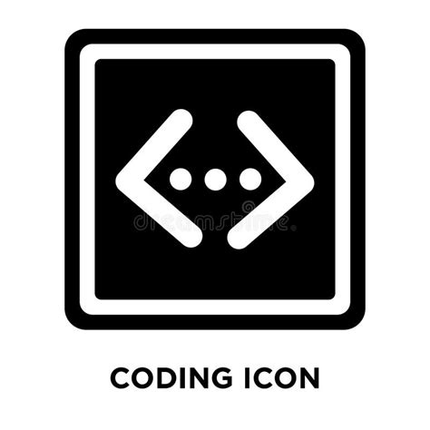 coding icon vector isolated on white background logo concept of stock vector illustration of