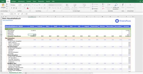 Haushaltsbuch führen inkl kostenlose Excel Vorlage Finanzfluss