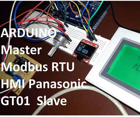 arduino modbus master rtu and hmi gt01 panasonic 3 steps instructables